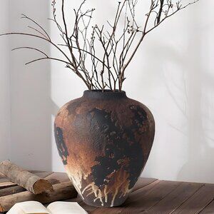 Accents | New 89inch Rustic Brown Ceramic Vase For Flowers Farmhouse ...